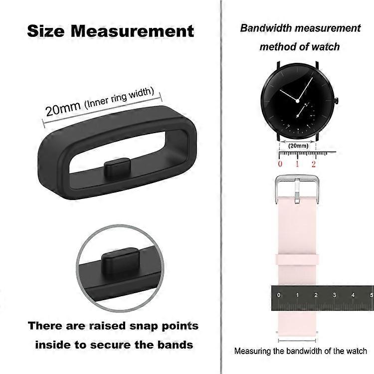 Watch Band Strap Loop Universal 20mm Retainer Fastener Ring Silicone ...