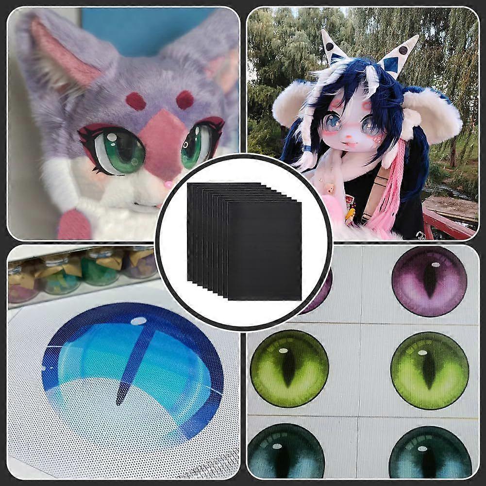 10 Sheets Fursuit Eyes Mesh Waterproof Printable Pvc Eye Mesh Sheet For ...