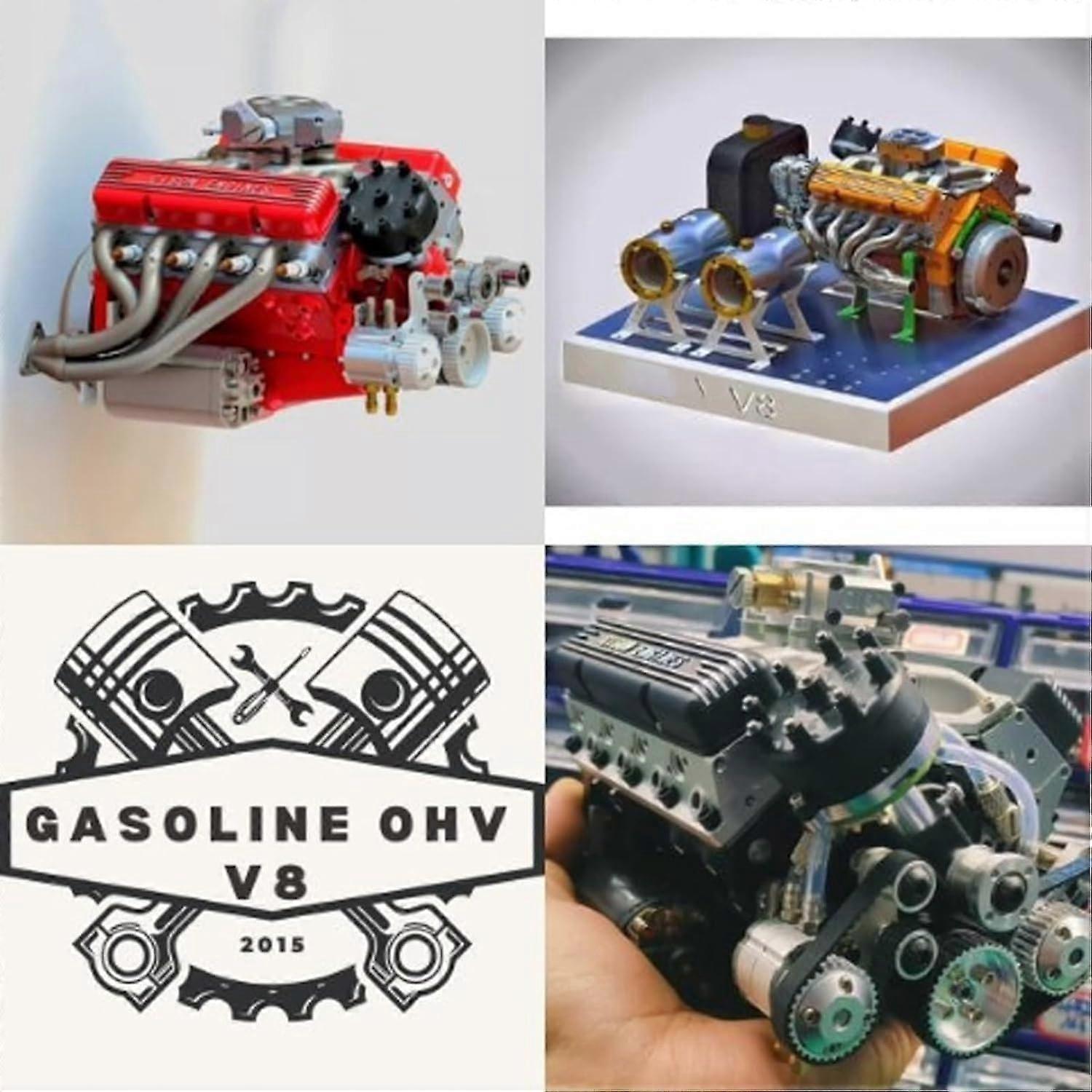 Cison V8 Engine Kit Gas, Gasoline OHV V8 SmallBlock Engine Model Kits ...