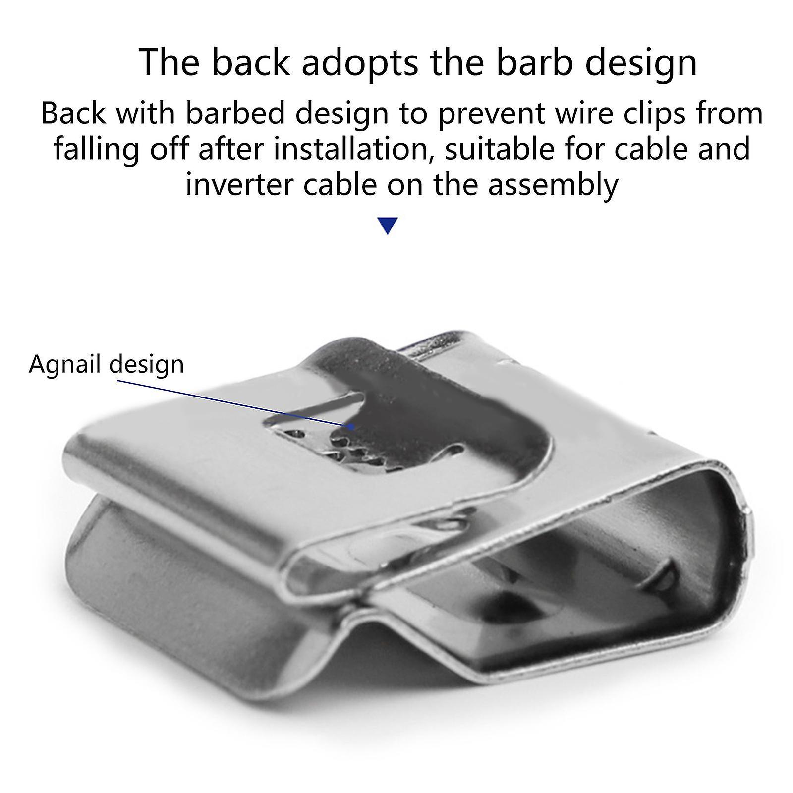 50pcs Solar Panel Cable Clips Management 2 Wire Pv Wire Clip Locking ...