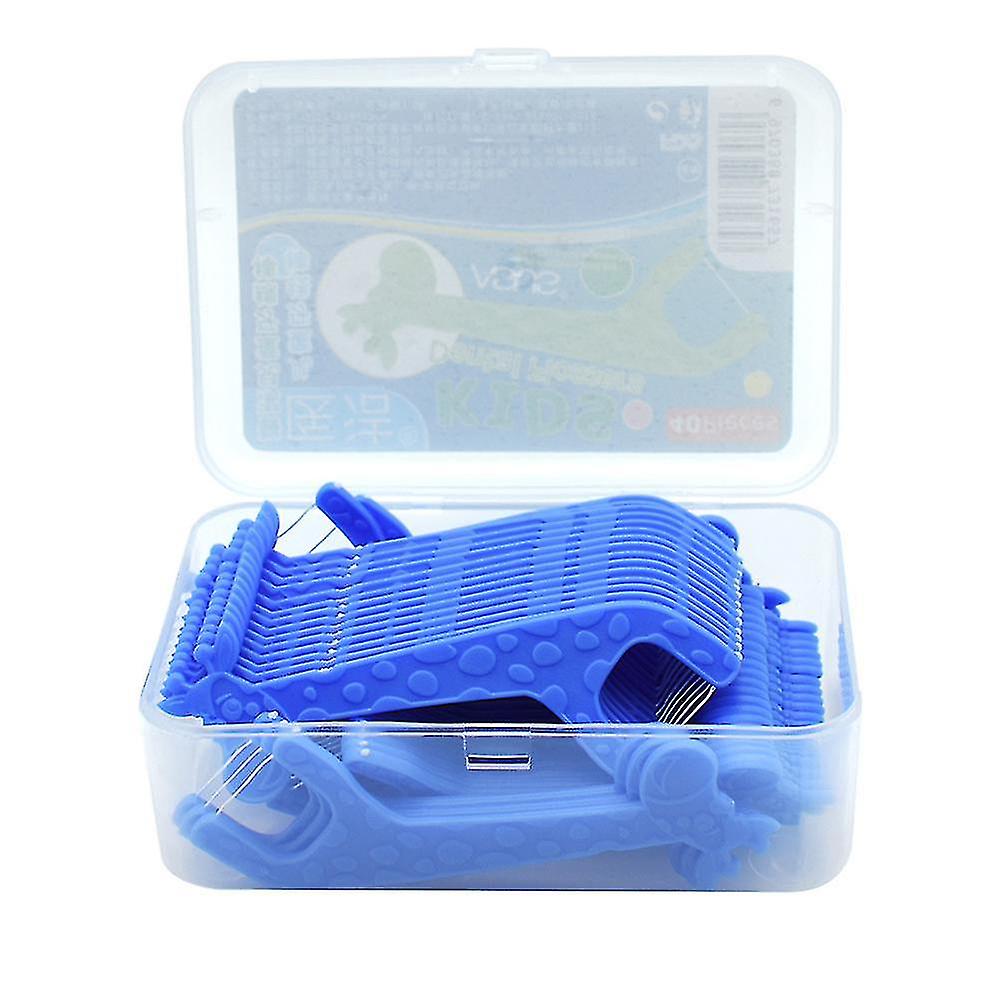 40pcs Kids Portable Teeth Floss Pick Giraffe Cartoon Shape Floss Stick ...