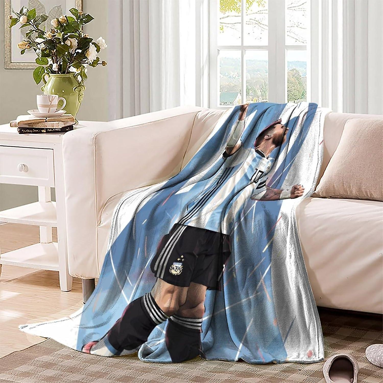 REIPOL Messi Fleece Blanket - Football Soft Warm Throws for Kids Teens ...