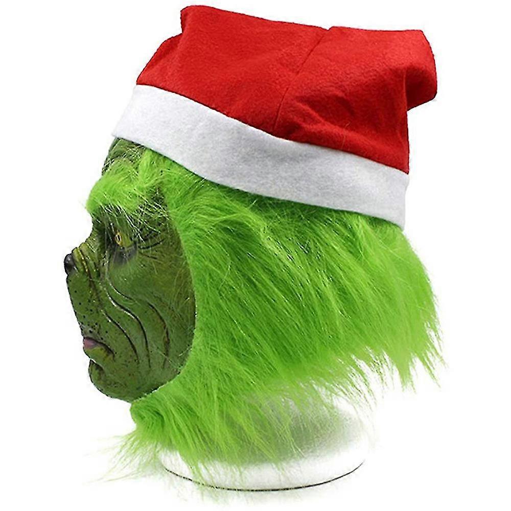 Christmas The Grinch Full Head Latex Mask Adult Xmas Hat Monster ...