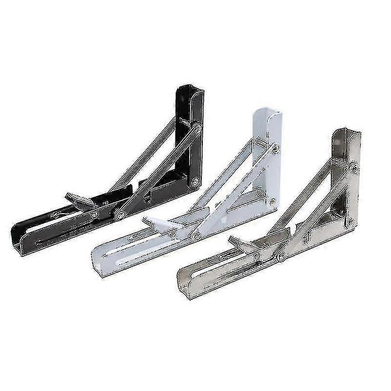 2stk foldbare hyldebeslag - Heavy Duty Metal sammenklappeligt trekant ...