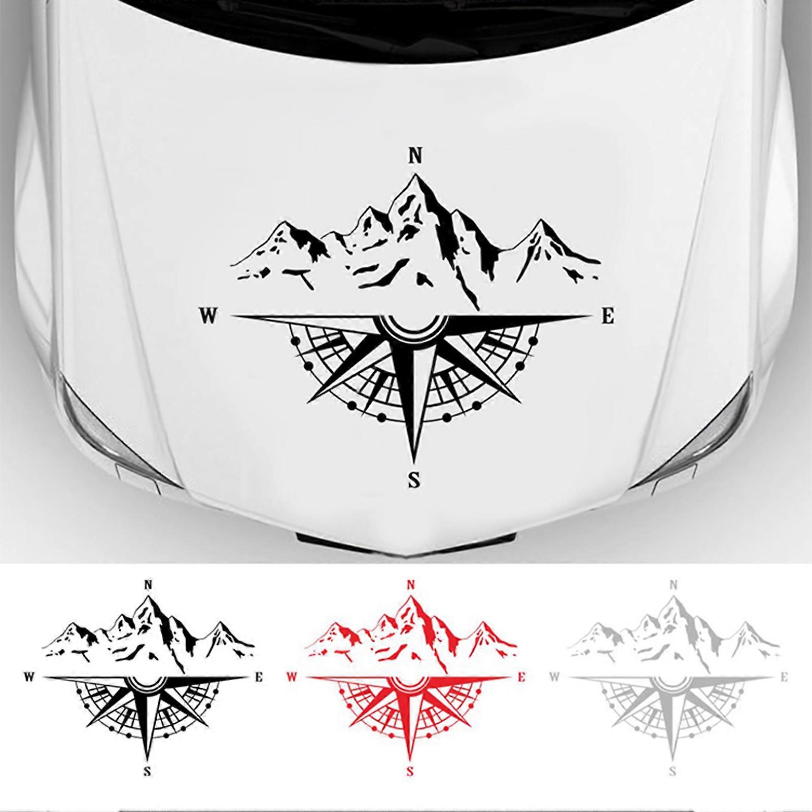 Mountain Compass Stickers, Decal for Car Hood Auto Body Side Door ...