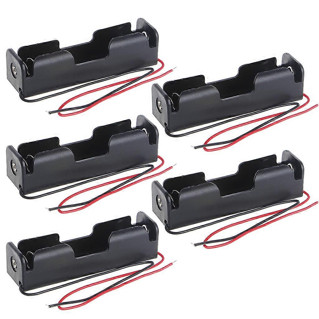 5 Pcs 18650 Rechargeable Battery 3.7V Clip Holder Box for Case With ...