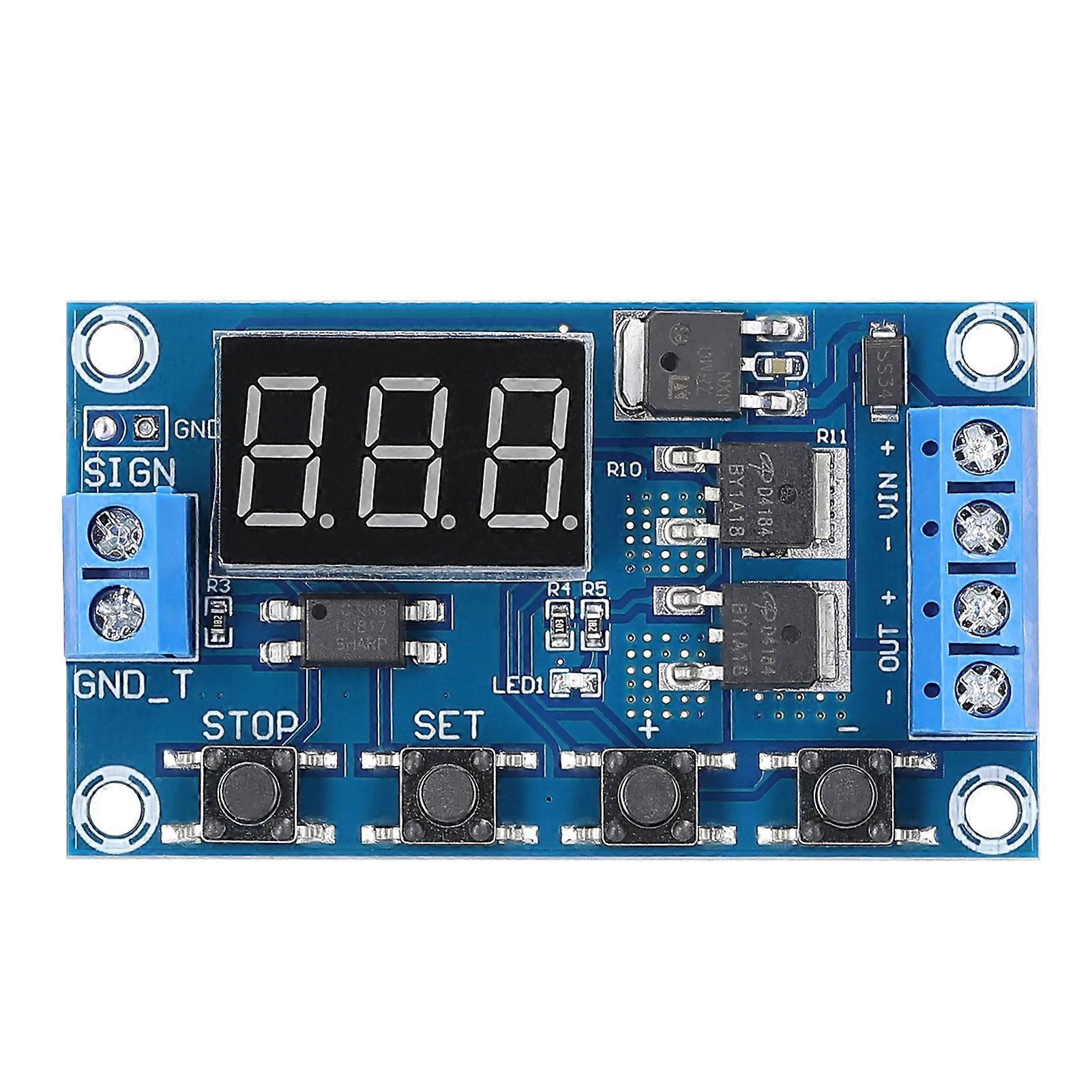 5-36V Input Dual MOS LED Digital Time Delay Relay Trigger Cycle Timer ...
