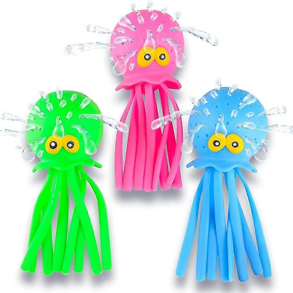 Octopus Water Balls, 3pcs Rubber Kids Bath Toys, Sensory Stress Relief ...