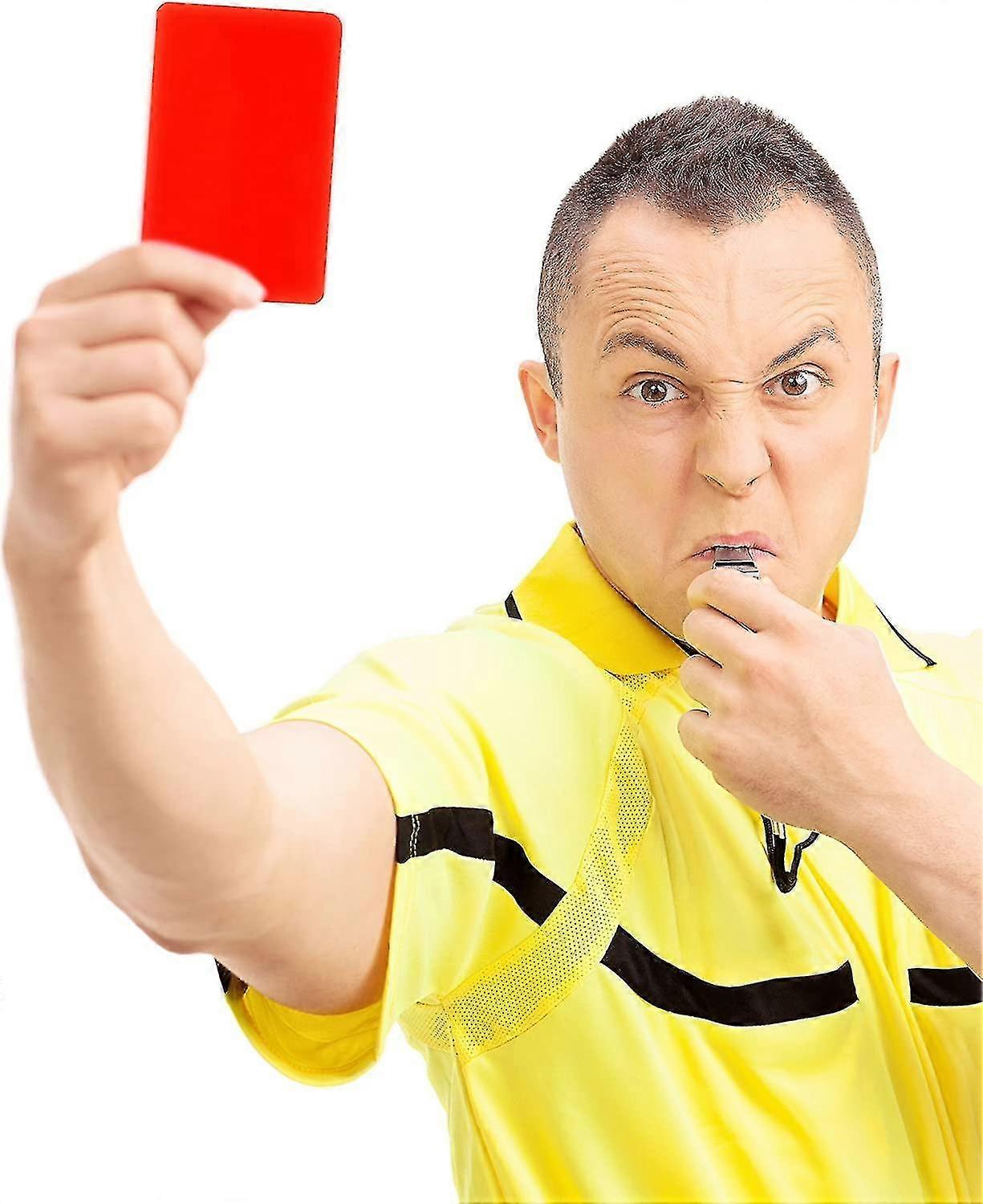 Sports Referee Card Set Red Card Yellow Card And Metal Referee Whistle ...