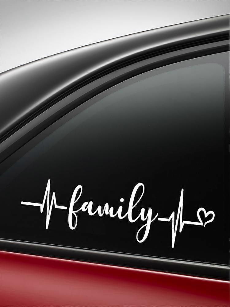Family Heartbeat Die-Cut Vinyl Decal Car Sticker Waterproof Auto Decors ...