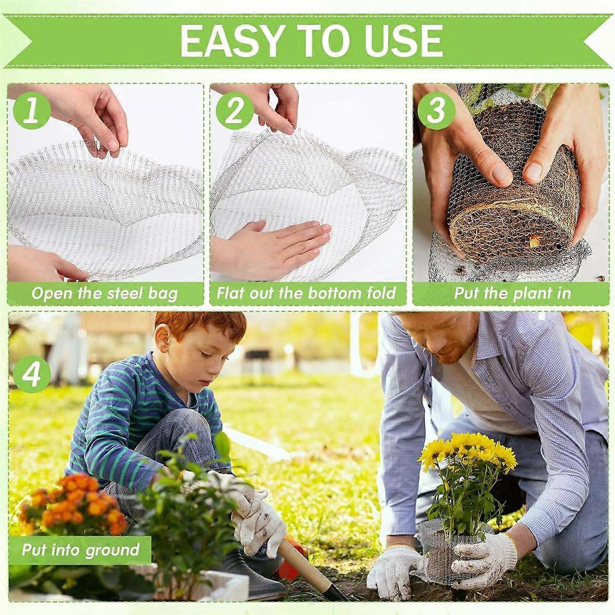 Plant Root Guard Baskets Wire Basket Mole and Vole Mesh Wire Baskets ...