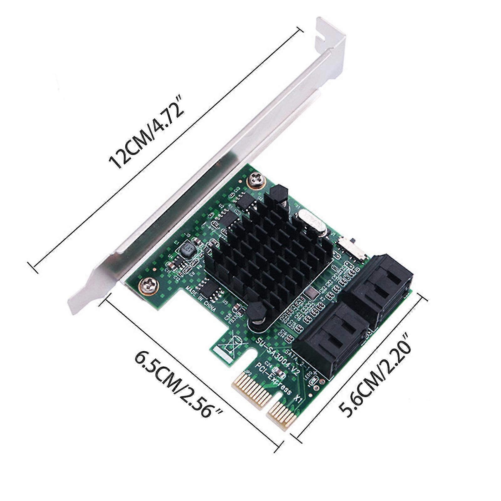 Sata Expansion Card Sata Iii Adapter Pcie 1x To 4 Ports Sata3.0 ...