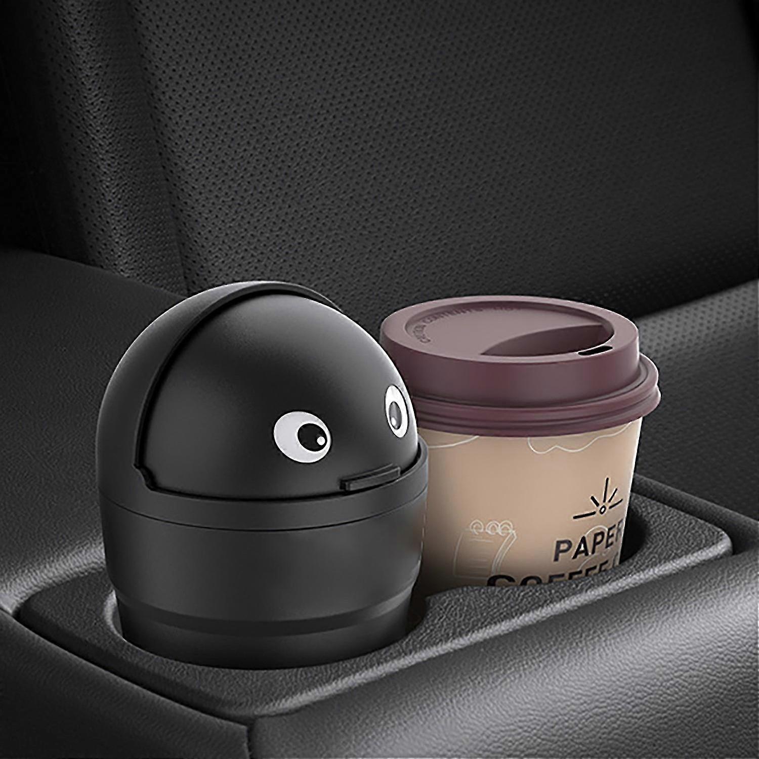 Car Trash Bin Multifunction Waste Organizer with Swing Lid Cute Mini ...