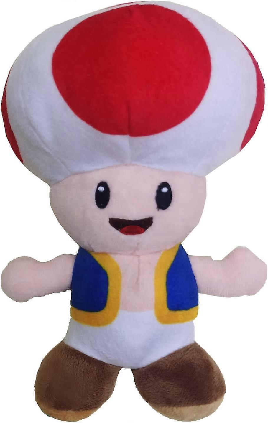 Mushroom Red Toad Plush Standing Position, Cuddly Cartoon Game Stuffed ...