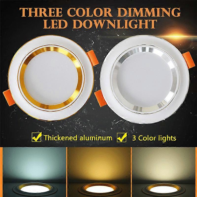 1~10pcs LED Downlight 220V Spot Three colors dimming 5W Recessed in LED ...