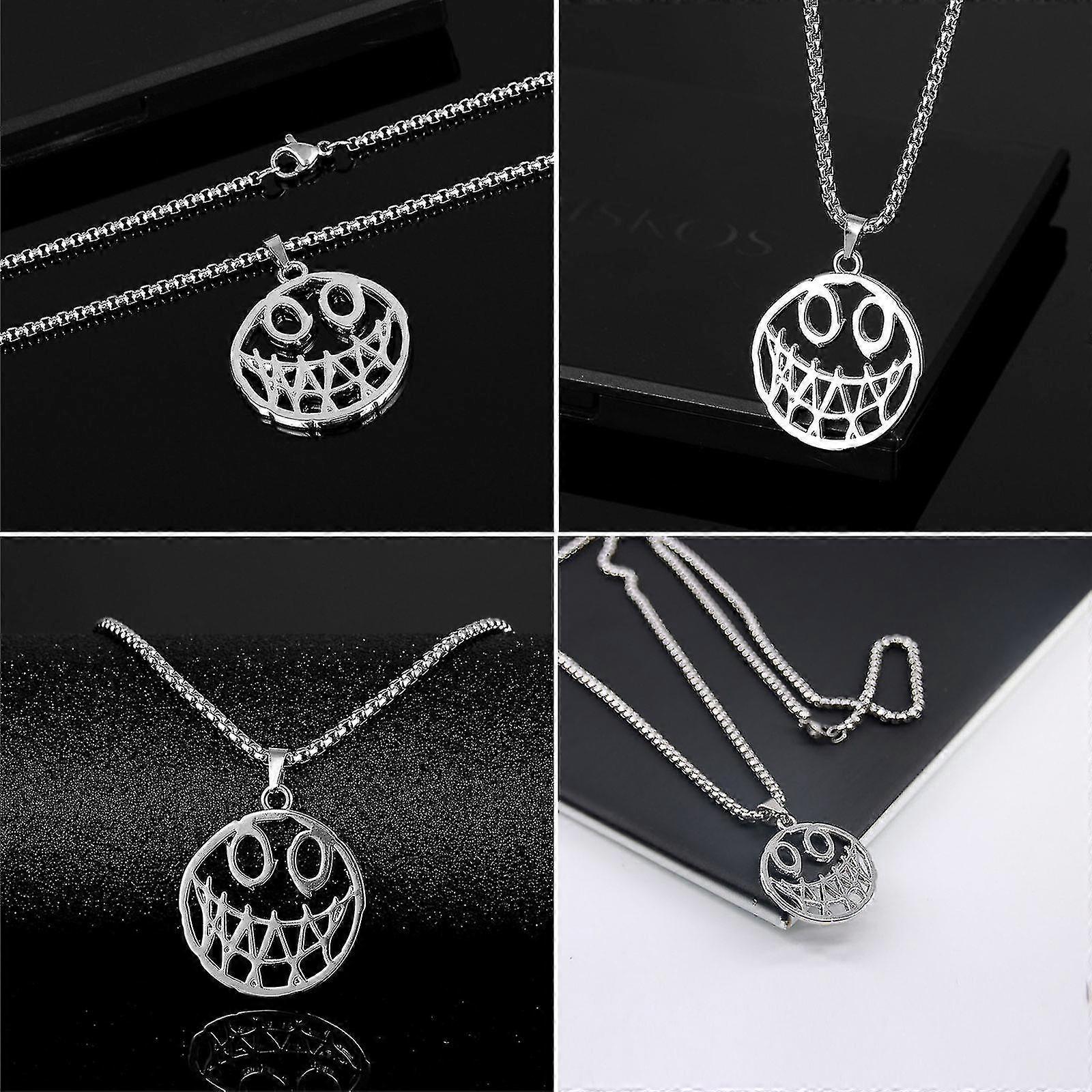 Fashion Hip Hop Devil Smiley Face Pendant Stainless Steel Long Chain ...
