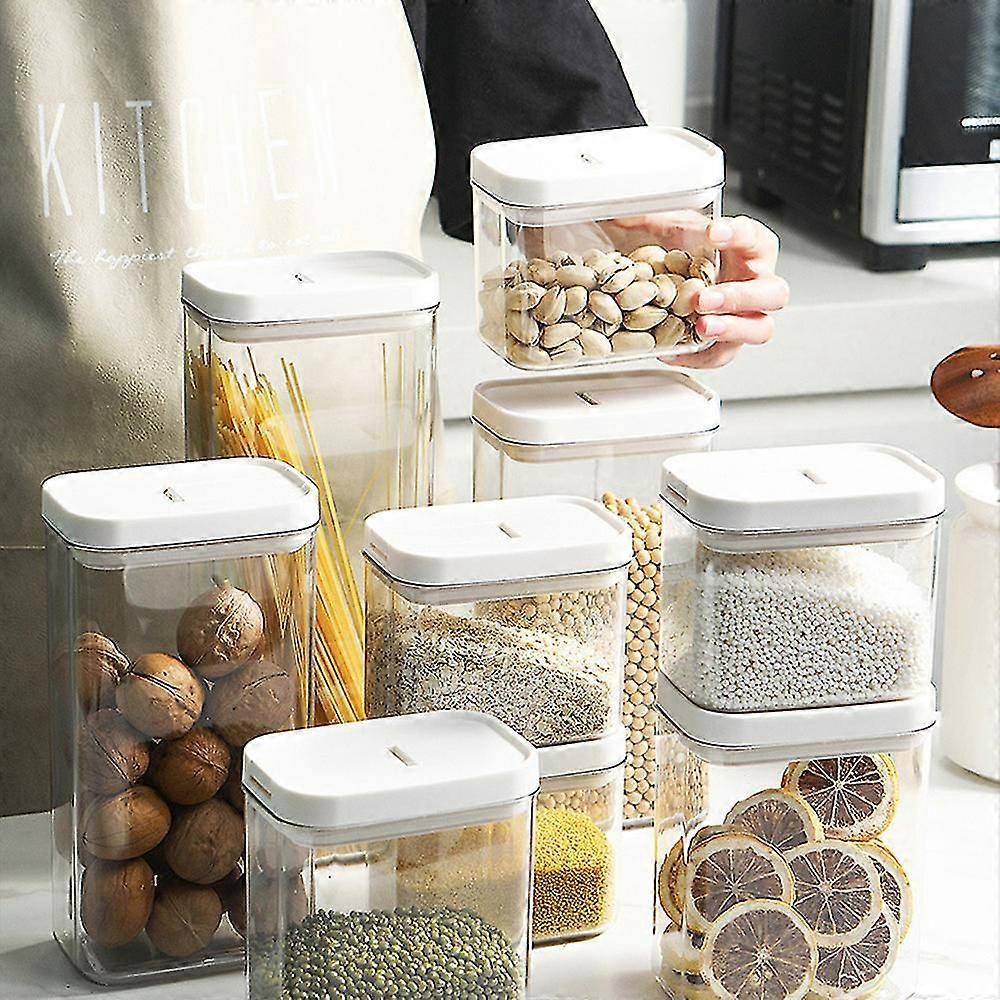 3pcs Airtight Food Storage Container Durable Clear Plastic With Lids ...