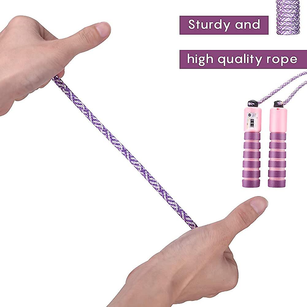 Jump Ropes, Soft Grip For Kids Integrated Counter Adjustable Cable For ...