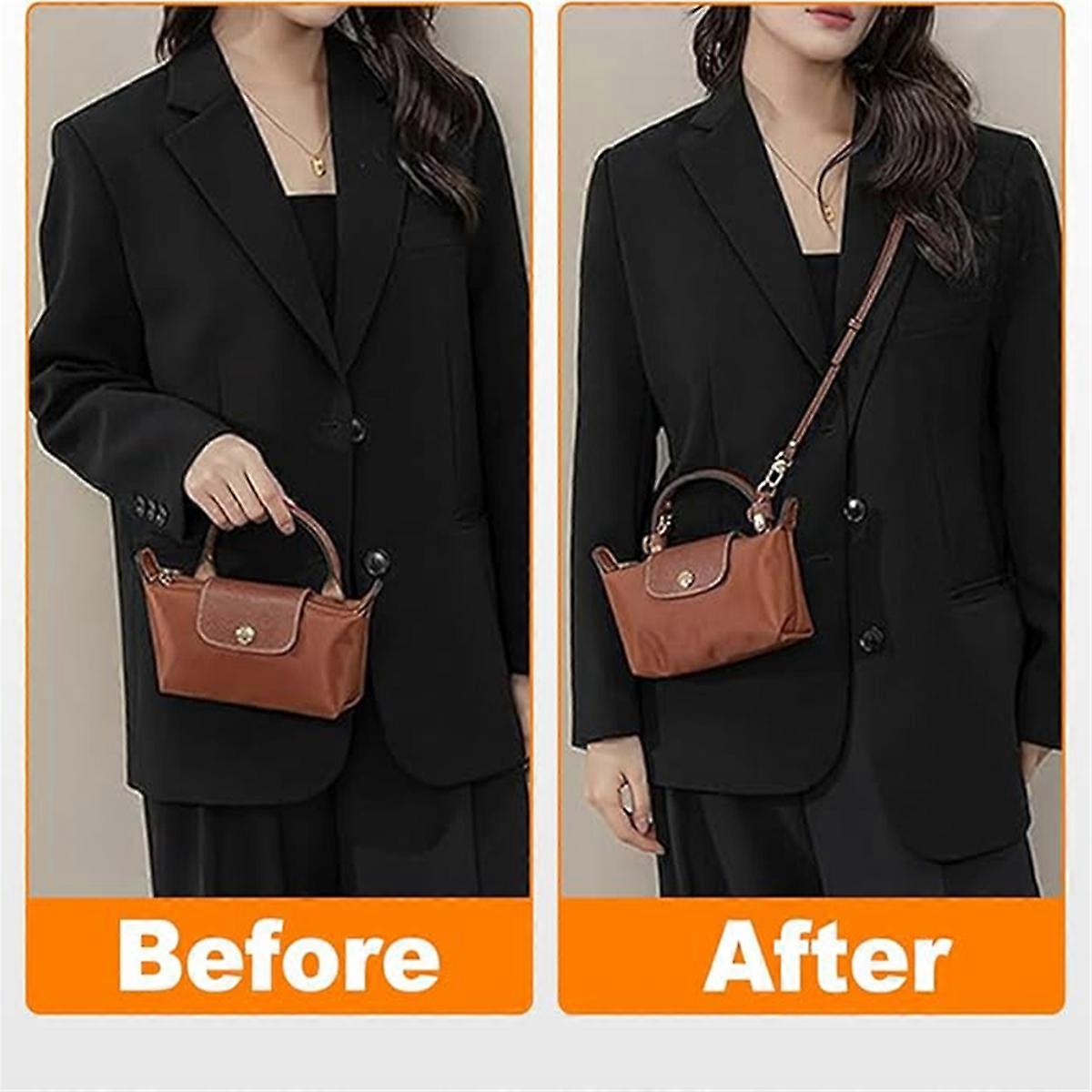 Strap for Longchamp Mini Bag Strap Kit, Leather No-Punch Shoulder Strap ...