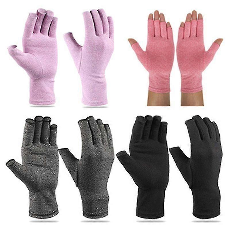 1 Pair Compression Arthritis Gloves Wrist Support Cotton Joint Pain ...