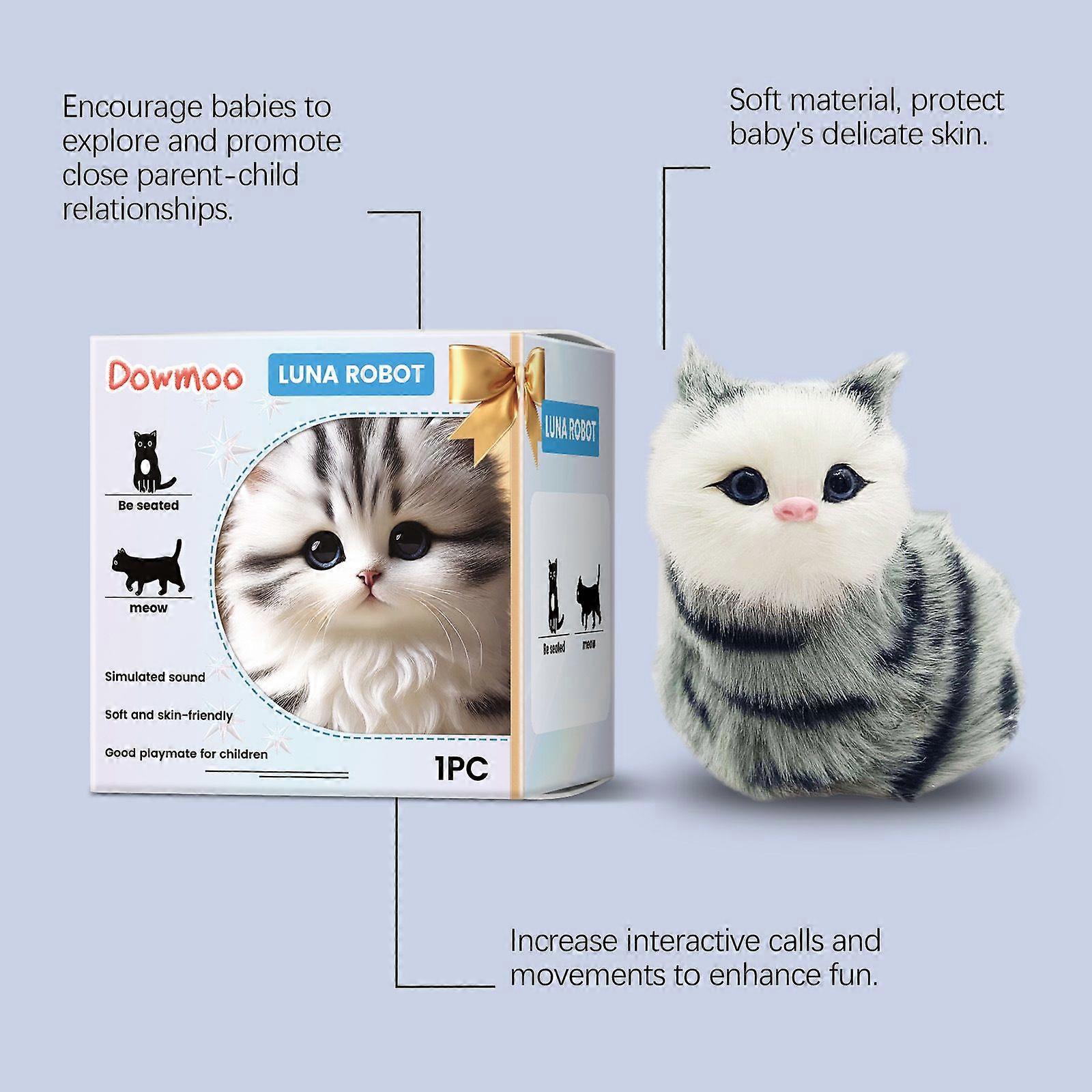 Cat Robot Kids Toy, My Robot Realistic Electric Cat Plush Kitten, Acts ...