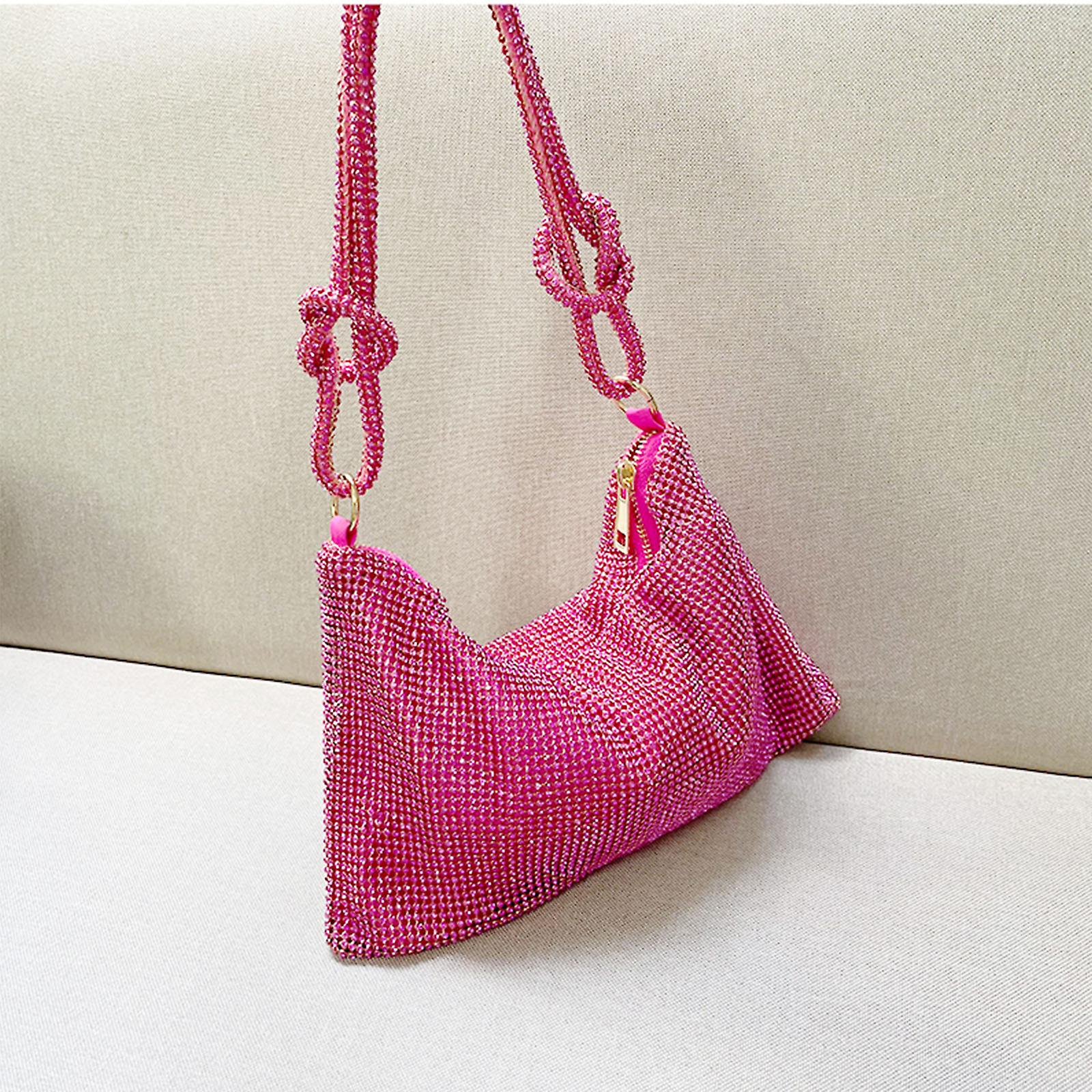 Retro Mesh Diamond Handbag Underarm Shoulder Bag Must-have For Women ...