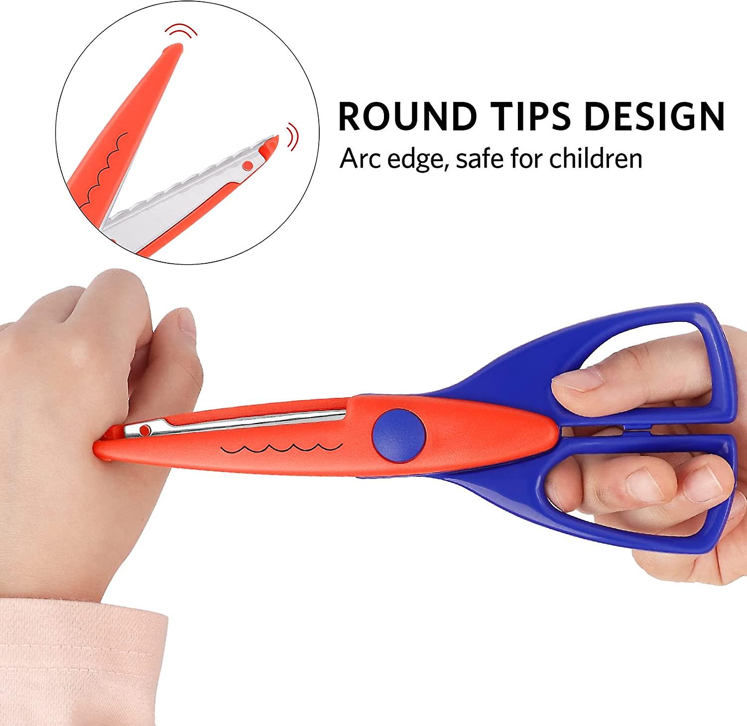 Kids Craft Scissors, Safety Children Scissors For Crafts, Scrap-booking ...