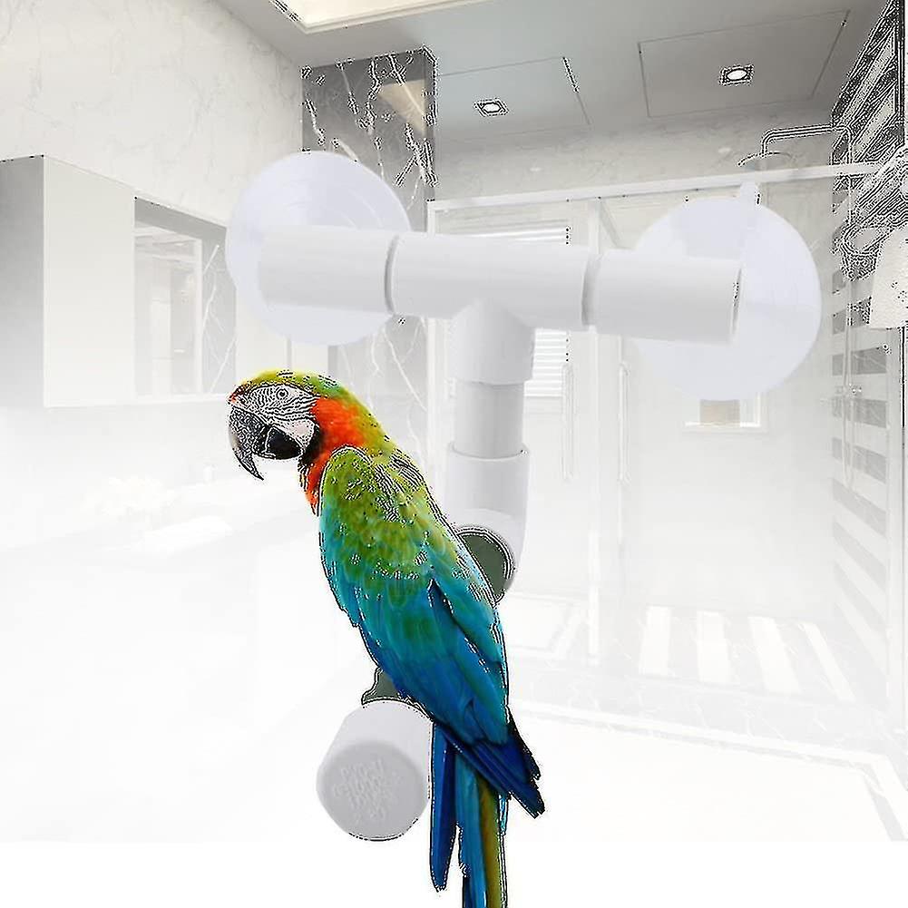 Bird Parrot Perches Foldable Suction Cup Window Shower Bath Wall Paw ...