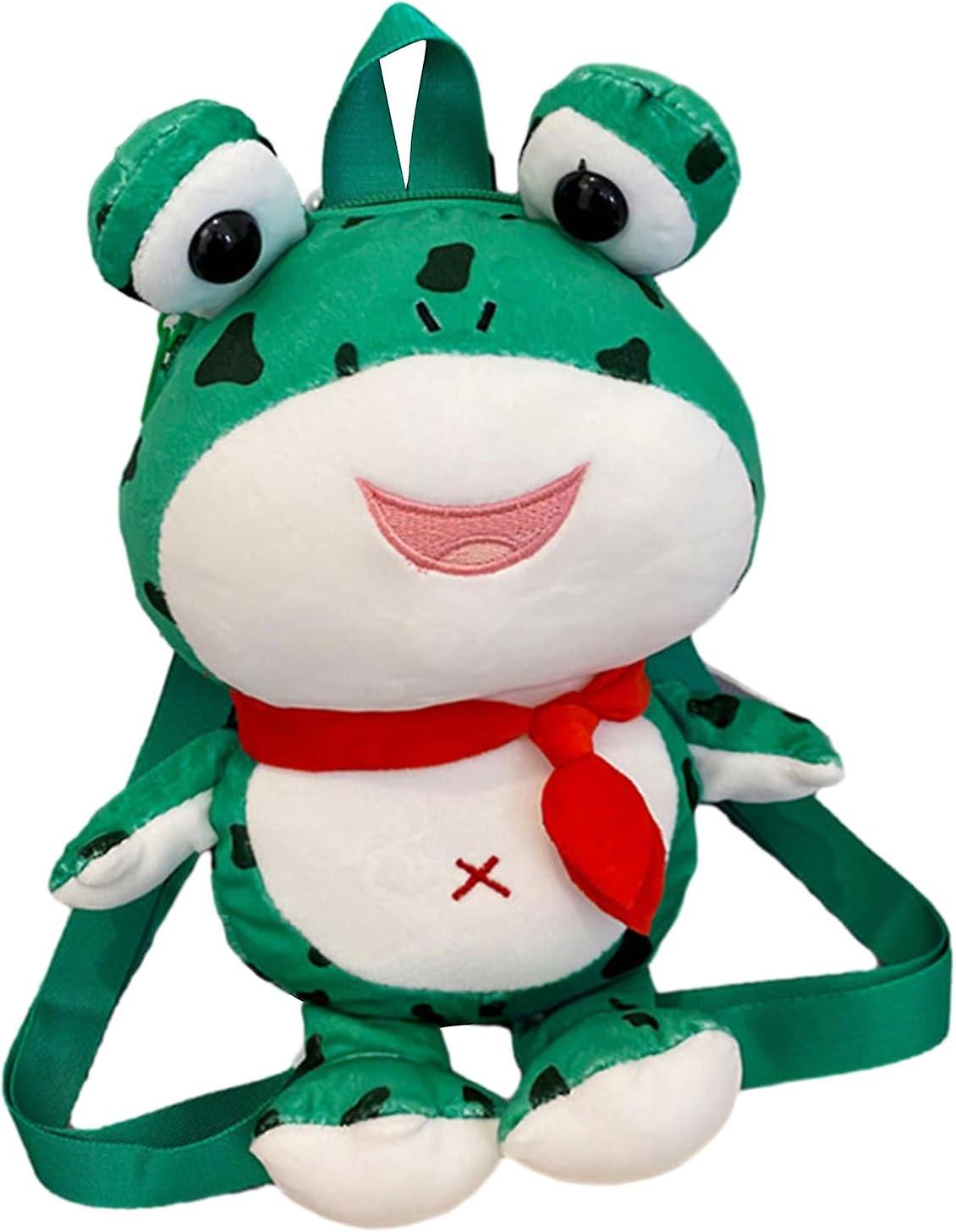 Frog Shaped Plush Bag, Cute Animal Backpack for Kids, Cartoon ...