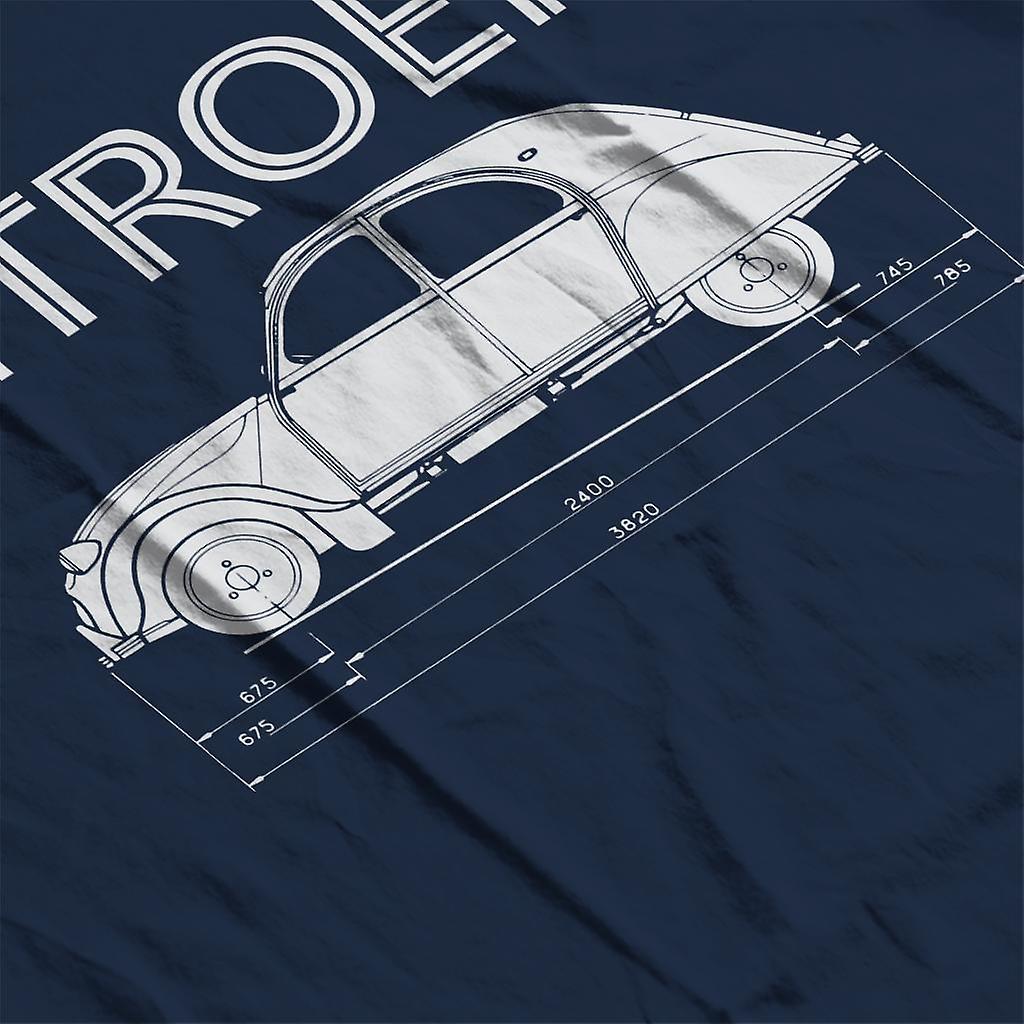 Citroen 2CV Dimensions White Diagram Men's Varsity Jacket | Fruugo US