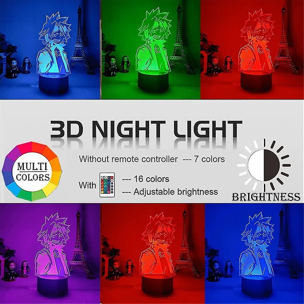 Shen Anime Led Lamp My Academia 3d Nightlights Illusion Lamp For Kids ...