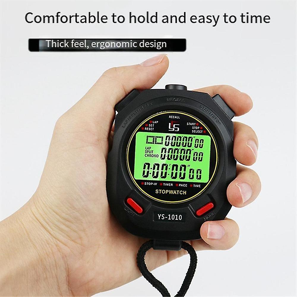 Digital Sports Stopwatch Timer 30 Tracks Luminous Stopwatch ...