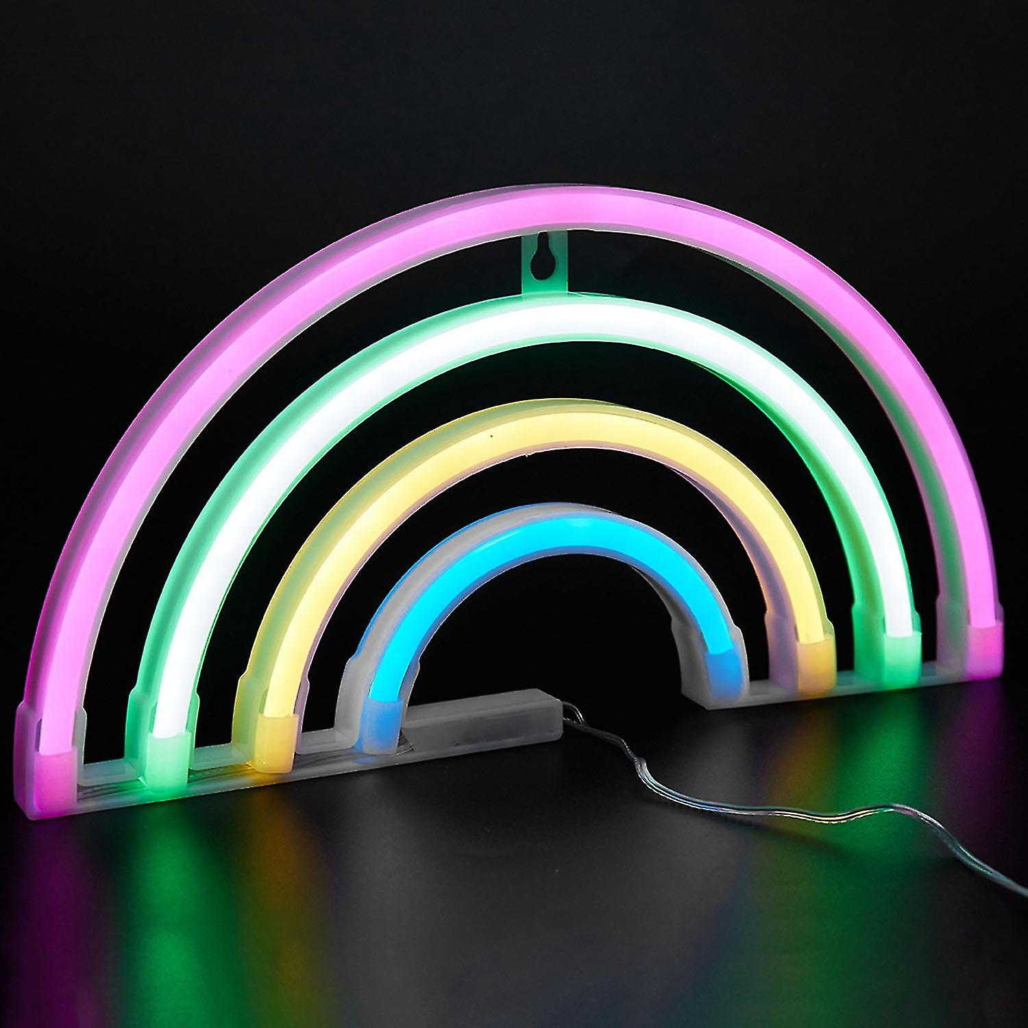 New Cute Rainbow Neon Sign Led Rainbow Light Lamp For Dorm Decor ...