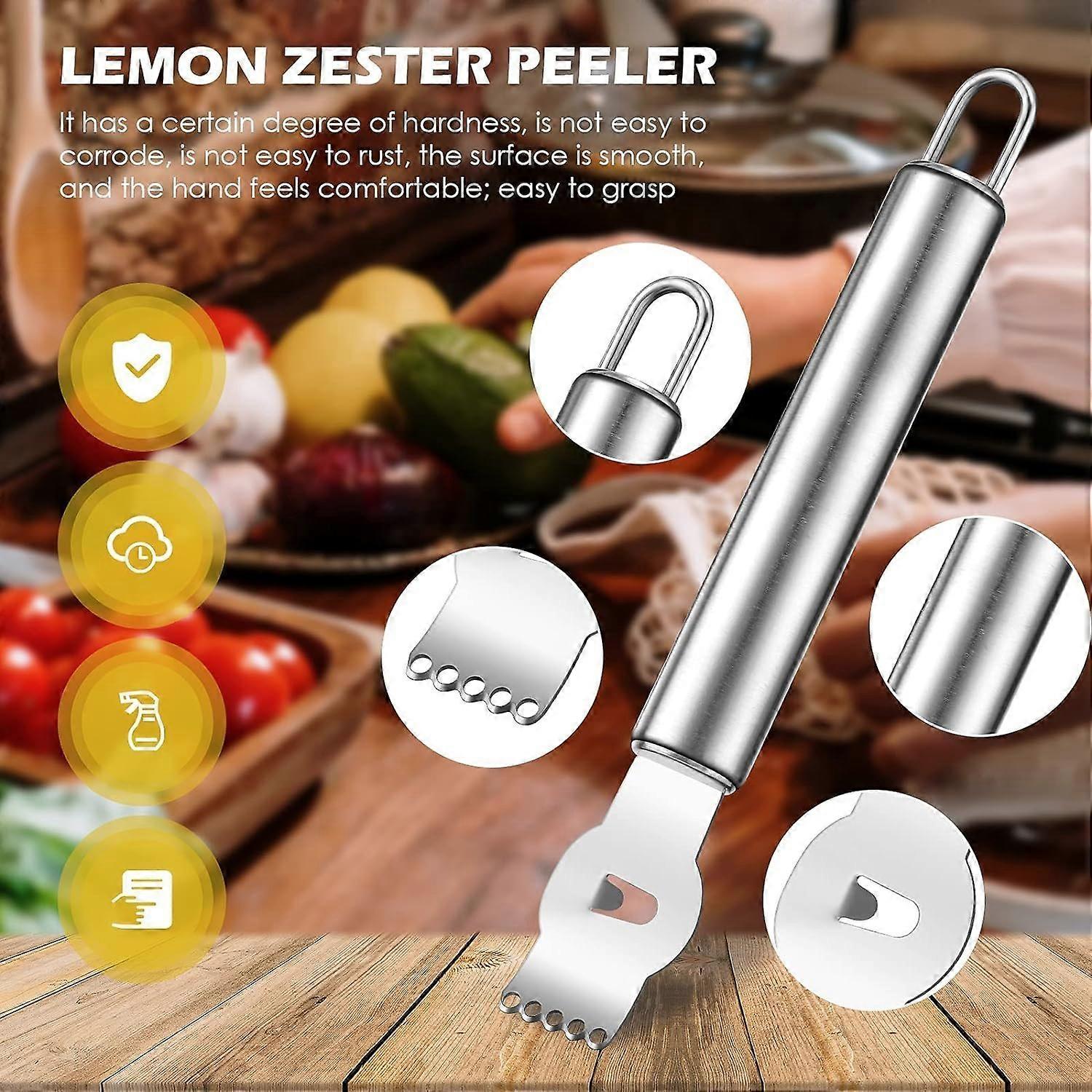 Lemon Zest Peeler, Professional Lemon Zester with Cinnamon Knife ...