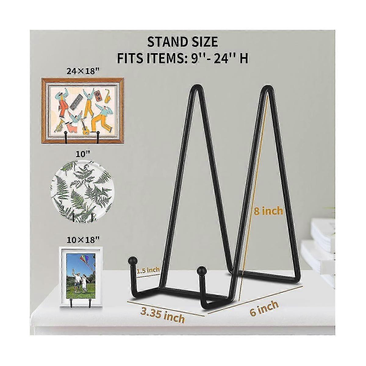 8 Inch 5 Pack Black Metal Plate Stand Plate Holder For Picture ...