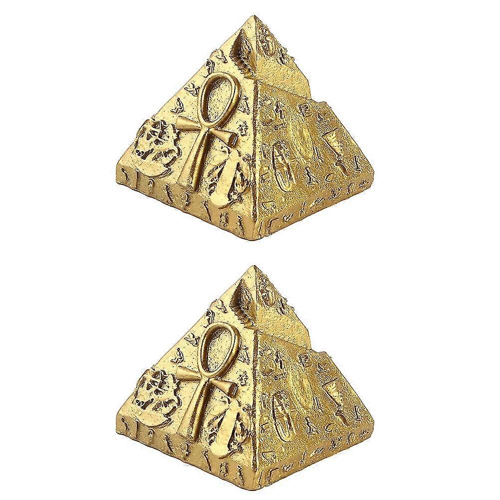 2pcs Egyptian Pyramid Khufu Pyramid Decor Mausoleum Building Model ...