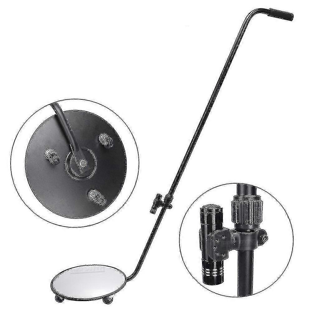 Under Vehicle Inspection Mirror - 12-inch Diameter Security Mirror With ...