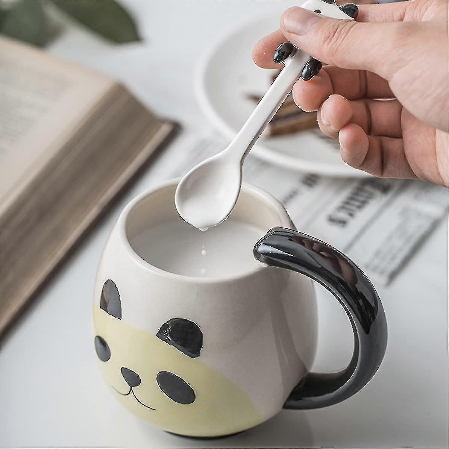 Cute Frog Coffe Mug With Spoon 450ml Ceramic Funny 3d Animal Frog Mug ...