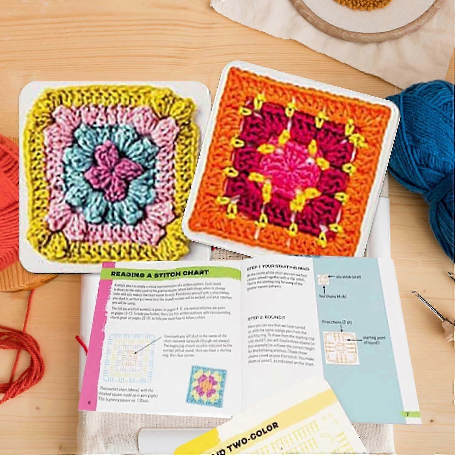The Granny Square Card Deck, 50 Mix and Match Designs, Crochet Kit ...