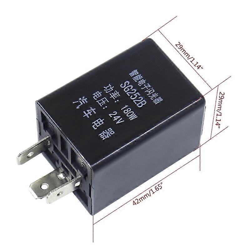 Flasher Relay 3 Pin Electronic Turn Signal Flashers Non Polarity 12V ...
