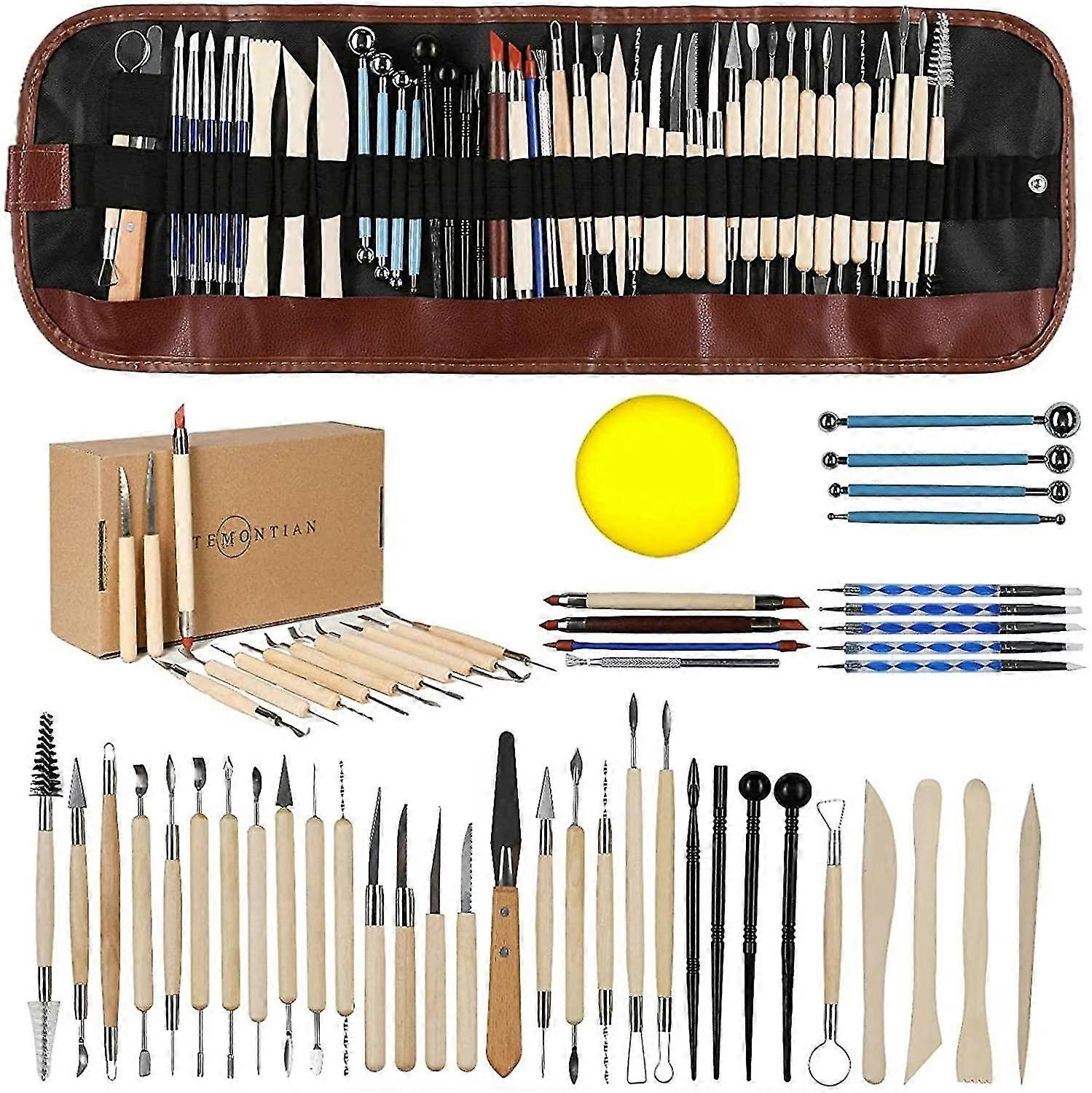 Pottery Clay Sculpting Tools45pcs Double Sided Polymer Clay Tools ...