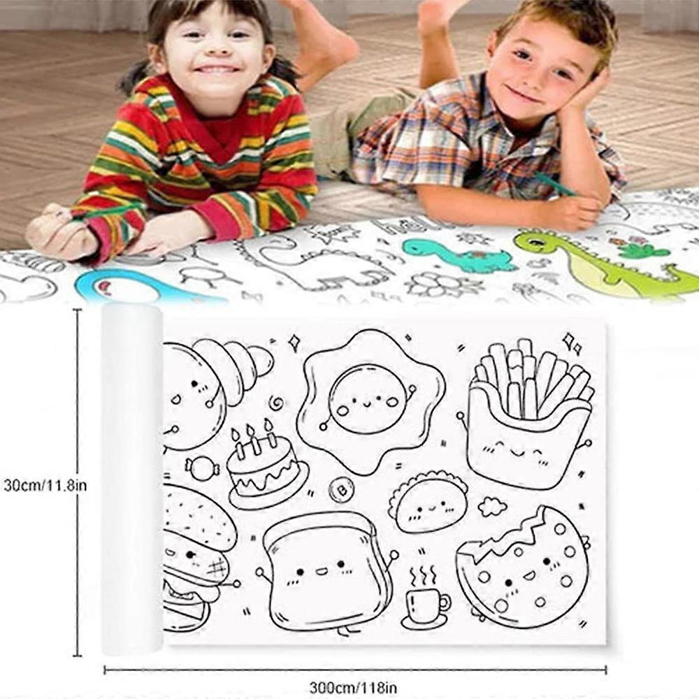 Children Drawing Roll Coloring Paper Roll, Kids Drawing Paper Roll DIY ...