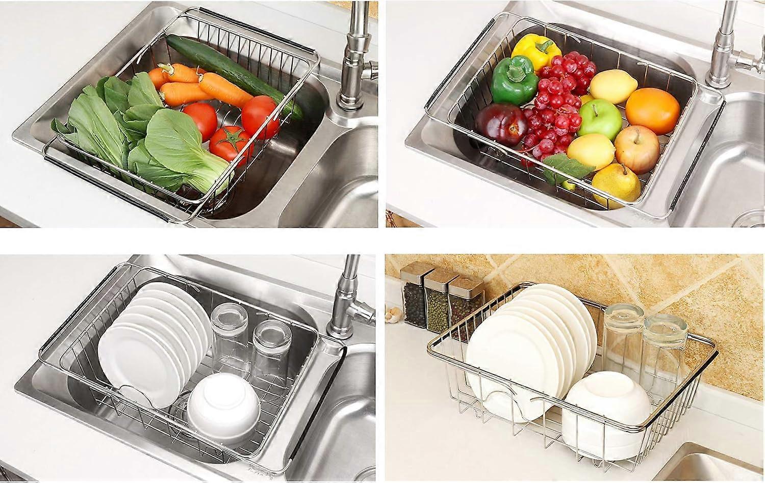Dish Drying Rack Over Sink, Stainless Steel Sink Drainer Rack ...