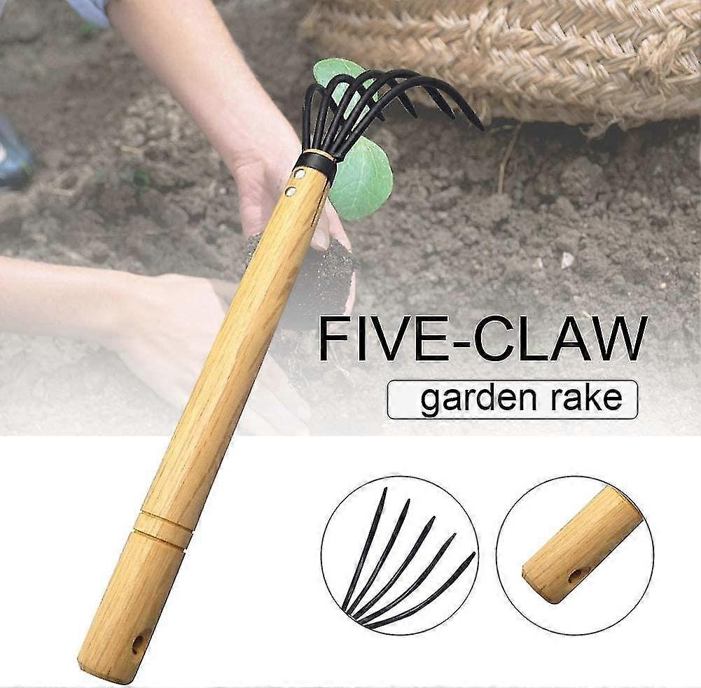 garden claw rake,five-claw garden rake,carbon steel loose soil rake ...