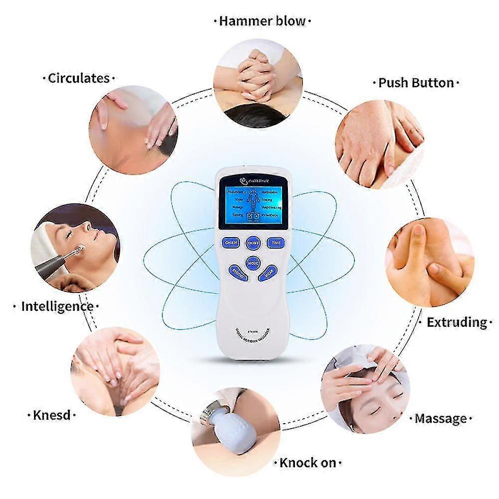 Tens Ems Machine Unit Electrical Massager Pulse Muscle Stimulator Back ...