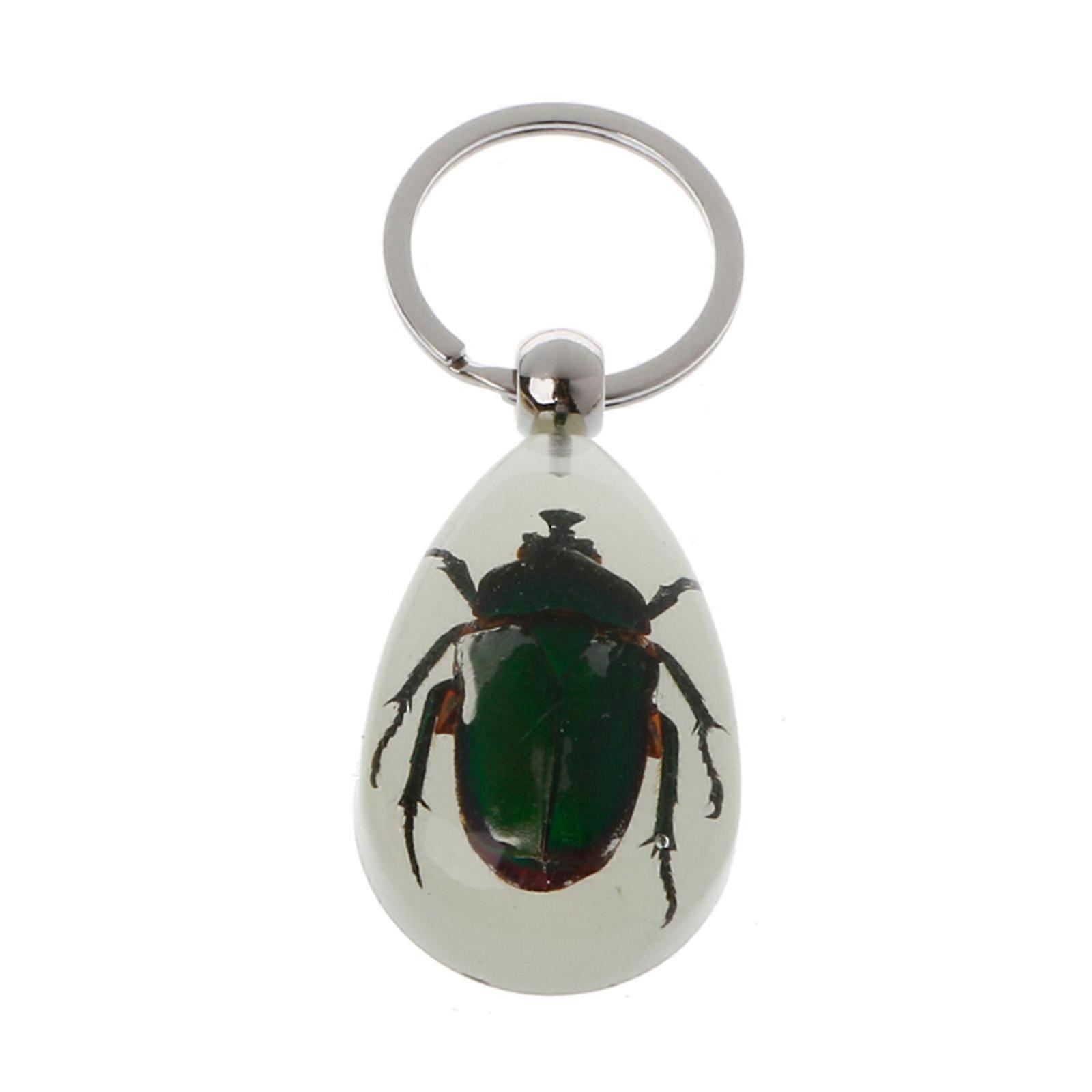 Resin Insect Keychain Luminous Scorpion Insect Specimen Pendant Scenic ...