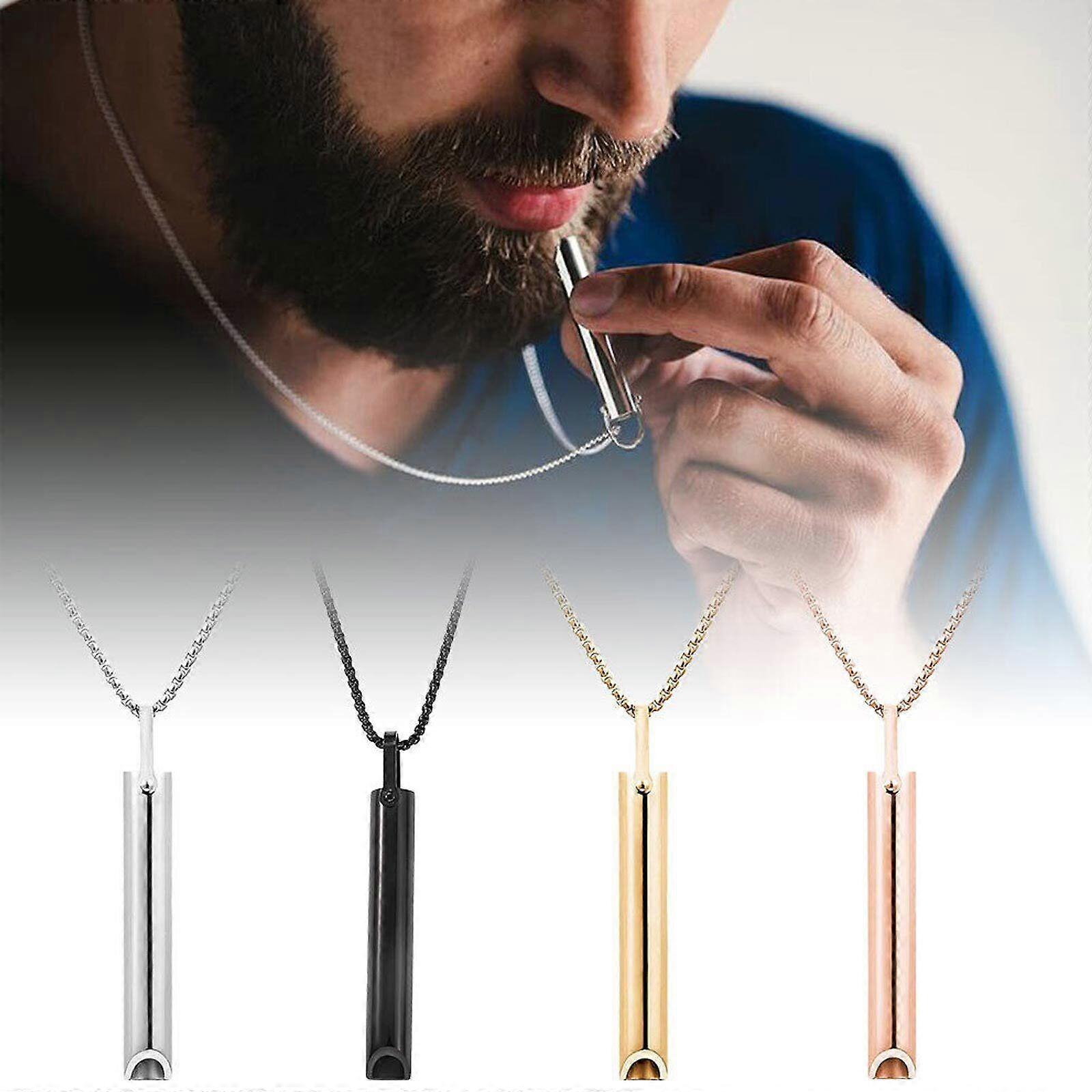 Breathlace Necklace Quit Smoking, Stainless Steel Mindful Breathing ...