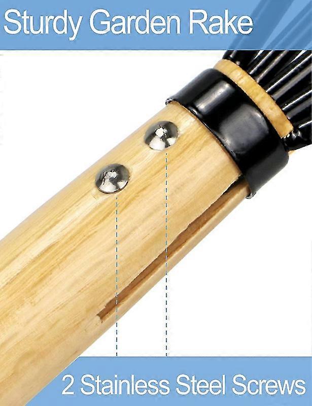 38 Garden Claw Rake | Military Grade Steel 5 Teeth And Premium Wood ...