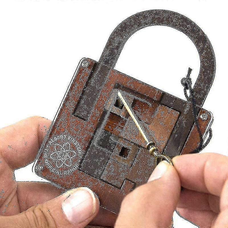The Einstein Collection Lock Puzzle, Tricky Padlock Brain Game Brain ...