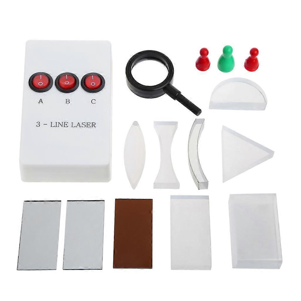 1 Set Optical Concave Convex Lens Prism Set Physical Optical Kit ...